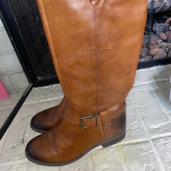Jessica Simpson | Shoes | Jessica Simpson Caramel Leather Riding Boots ...